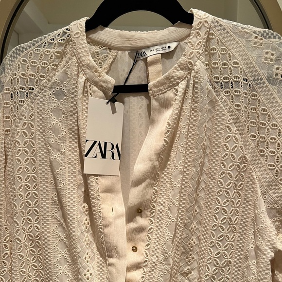 Zara | Dresses | Zara Midi Dress With Cutwork Embroidery Zara 47861712 Size Small Nwt | Poshmark